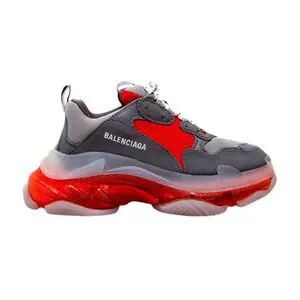 Balenciaga Triple S Sneaker 'clear Sole Red - Grey