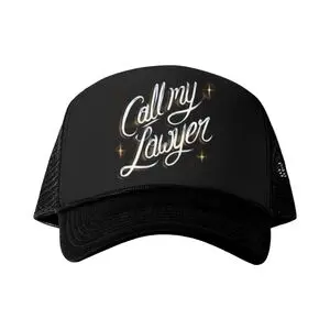 MARKET Call My Lawyer Airbrush Trucker Hat 'jet - Black