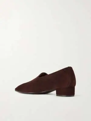 HERBERT LEVINE Soft Touch Suede Loafers - Chocolate