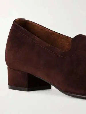 HERBERT LEVINE Soft Touch Suede Loafers - Chocolate