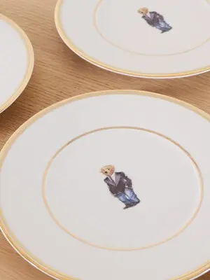 Ralph Lauren Wilshire Polo Bear Porcelain Plate Set
