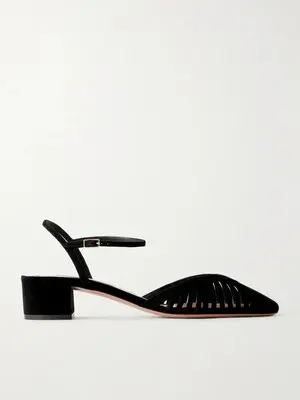 AQUAZZURA Yara 35 Suede Pumps