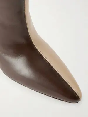 HERBERT LEVINE Two Faced Color-block Stiletto Boots