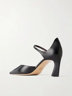 Gabriela Hearst Devil Leather Mary Jane Pumps - Black
