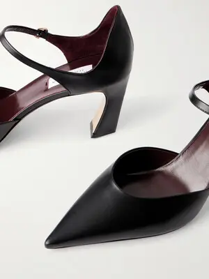 Gabriela Hearst Devil Leather Mary Jane Pumps - Black