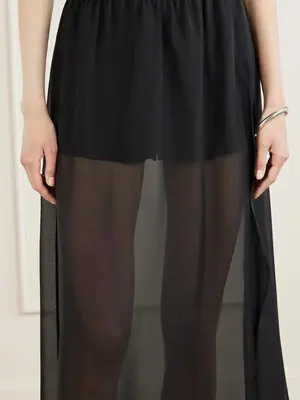 LA LIGNE Freya Layered Silk-chiffon Maxi Skirt