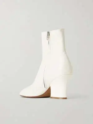 JIL SANDER Lune Leather Ankle Boots