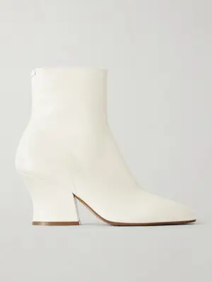 JIL SANDER Lune Leather Ankle Boots - Neutrals