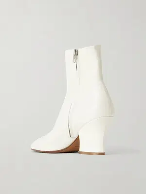 JIL SANDER Lune Leather Ankle Boots - Neutrals