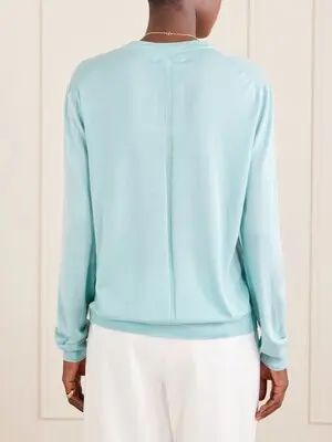 LA LIGNE Ben Silk, Wool, And Cashmere-blend Knit Sweater