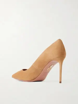 AQUAZZURA Purist 85 Suede Pumps