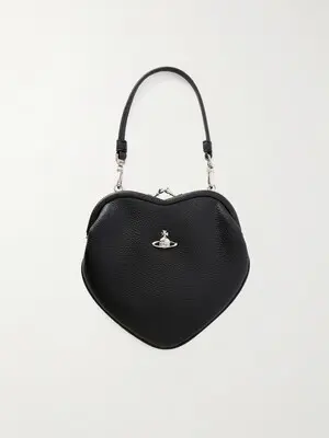 VIVIENNE WESTWOOD Belle Heart Logo-appliquéd Leather-effect Shoulder Bag - Black