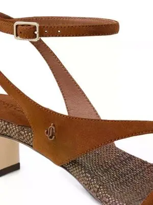 JIMMY CHOO Faye 45 Crossover Strap Sandals