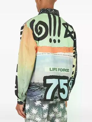 DRX X STEFAN MEIER X LN-CC Graphic Print Cotton Jacket - Neutrals