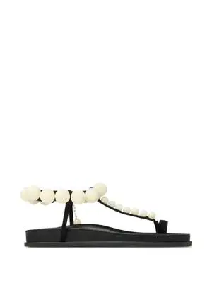 JIMMY CHOO Jimmy Choo Miro Suede Embellished Flat Sandals
