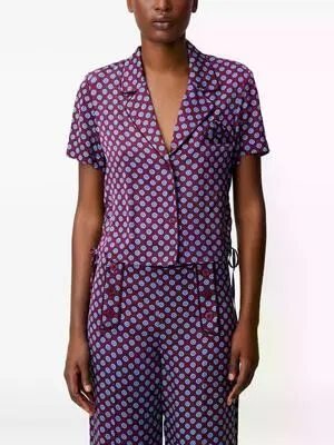 Claudie Pierlot Cropped Geometric Pattern Shirt