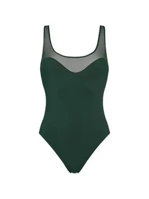 ERES Charisme Mesh-panelled Swimsuit - Green