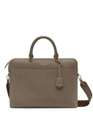 MAISON DE SABRE Full-grain Leather Laptop Bag - Grey