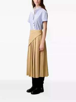 Claudie Pierlot Ruffle-trimmed Striped Shirt