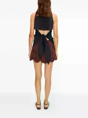 SIMONMILLER Beep Beep Crochet Knit Mini Skirt