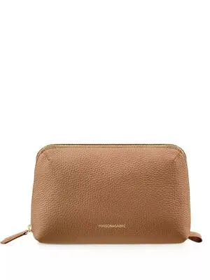 MAISON DE SABRE Pebbled Leather Pouch - Neutrals