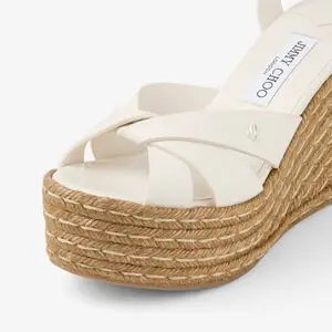 JIMMY CHOO Korra 100 Nappa Leather Wedge Sandals