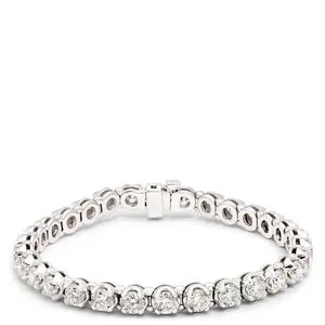 Benbridge 10 Carat Round Diamond Tennis Bracelet In 14k White Gold - Wg