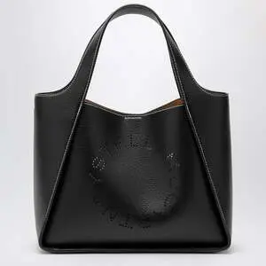Stella McCartney Medium Stella Logo Bag - Black