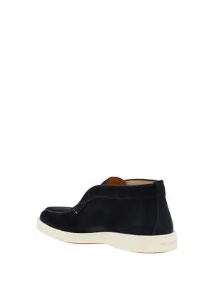 Santoni Desert Suede Ankle Boots - Blue