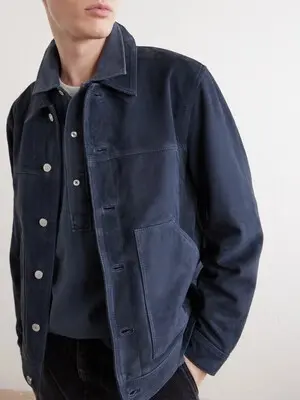 Officine Générale Loki Suede Trucker Jacket