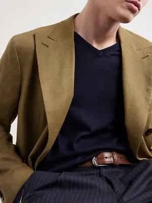 N.peal Conduit Cashmere And Silk-blend V-neck Sweater