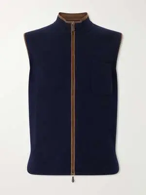 N.peal Shaftsbury Organic Cashmere Gilet - Navy