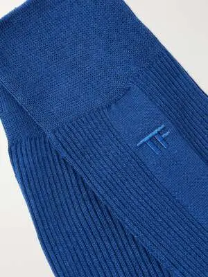 TOM FORD Logo-embroidered Ribbed Cotton Socks