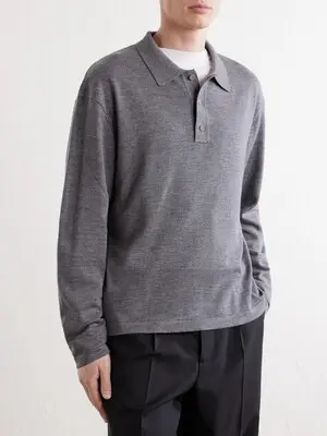 Officine Générale Bay Merino Wool Polo Shirt