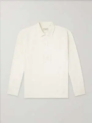 Officine Générale Jordy Cotton-twill Polo Shirt - Ecru