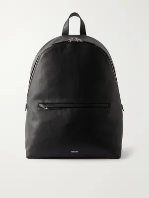 TOM FORD Full-grain Leather Backpack - Black