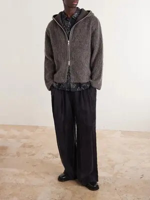 Our Legacy Brushed-knit Zip-up Hoodie