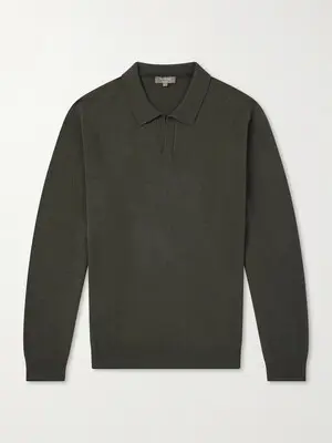 N.peal Sloane Organic Cashmere Polo Shirt - Brown