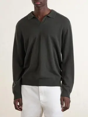 N.peal Sloane Organic Cashmere Polo Shirt