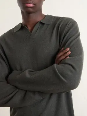 N.peal Sloane Organic Cashmere Polo Shirt