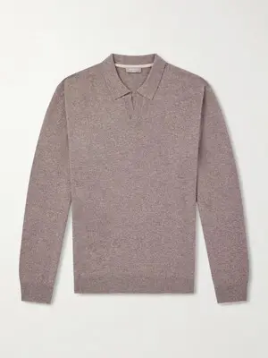 N.peal Sloane Organic Cashmere Polo Shirt - Brown