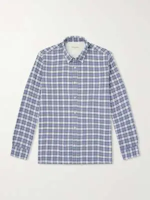 Officine Générale Arsene Checked Cotton-blend Shirt