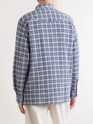 Officine Générale Arsene Checked Cotton-blend Shirt