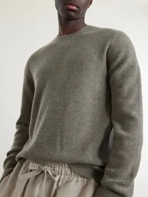 N.peal Classic Cashmere Crew Neck Sweater - Brown