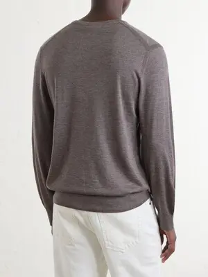N.peal Conduit Cashmere And Silk-blend V-neck Sweater