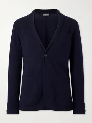 N.peal Cashmere And Silk-blend Cardigan - Blue