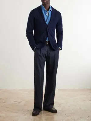 N.peal Cashmere And Silk-blend Shawl Collar Cardigan