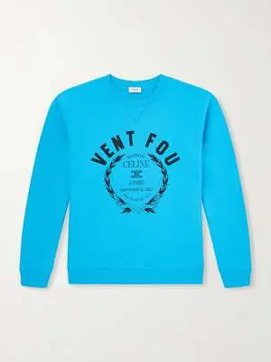 Celine Vent Fou Printed Cotton-jersey Sweatshirt