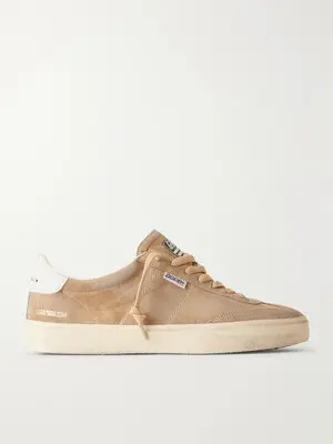 GOLDEN GOOSE Super-star" Distressed Suede Sneakers - Brown