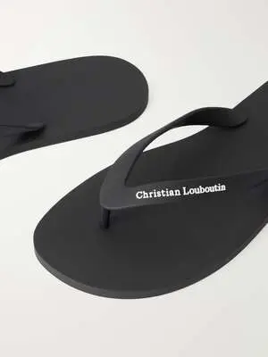 CHRISTIAN LOUBOUTIN Logo-embossed Rubber Flip Flops